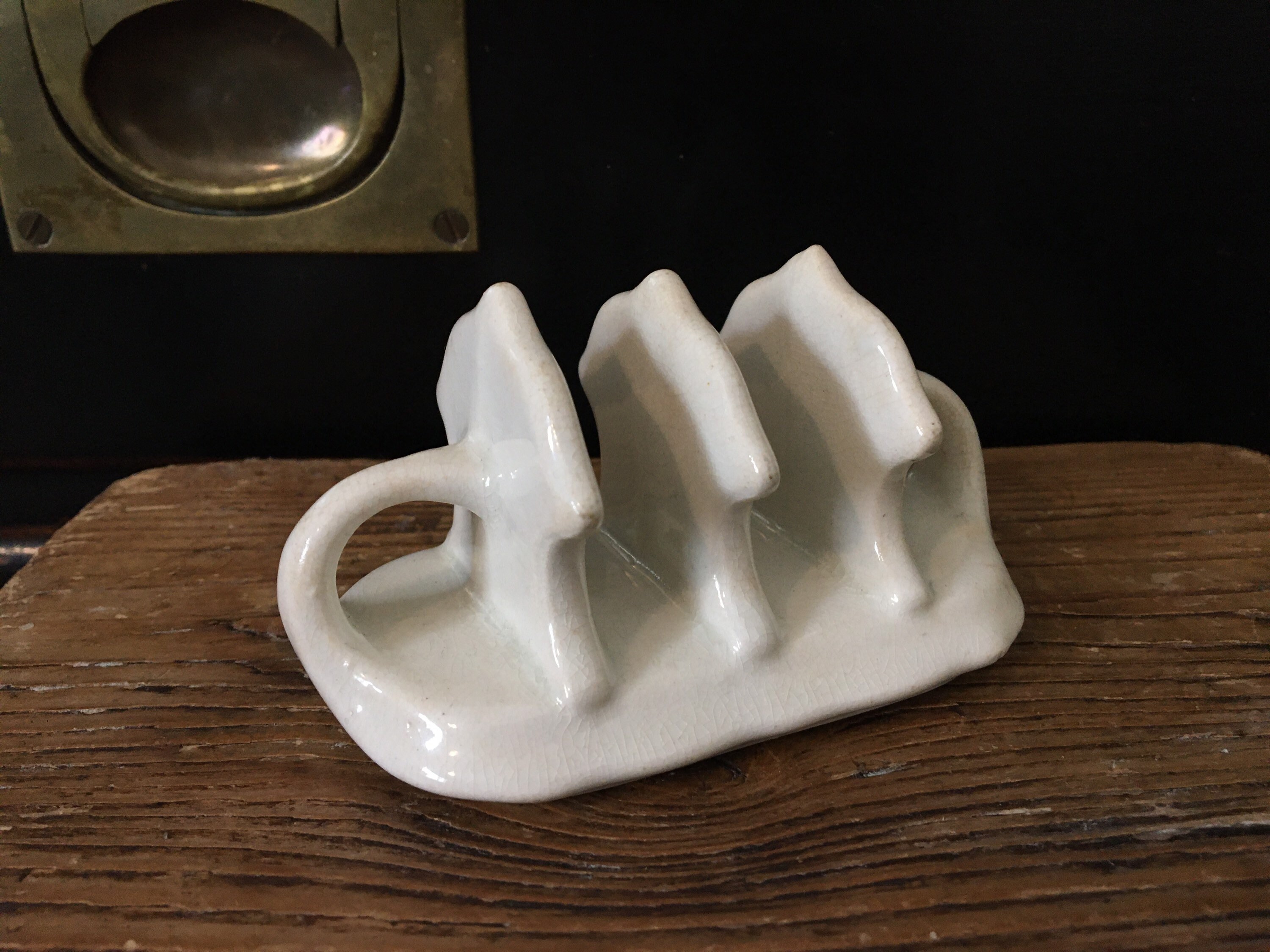 Small antique plain white porcelain toast rack ceramic toast | Etsy