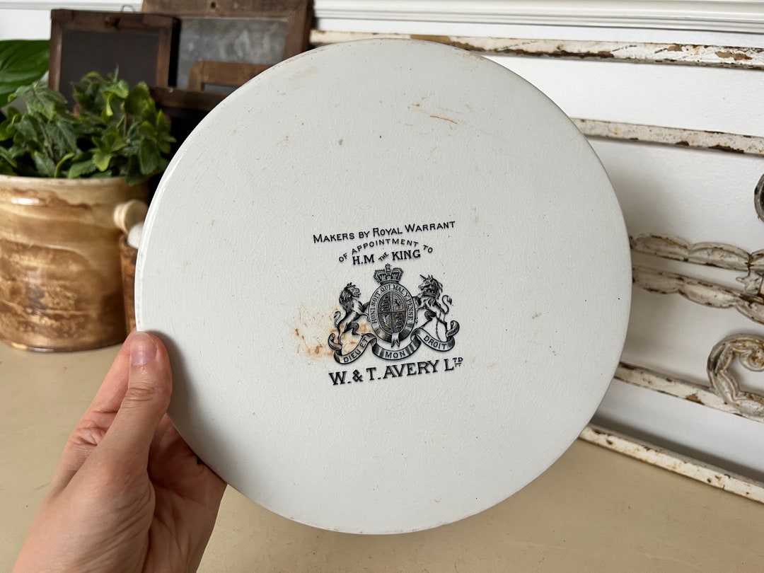 Antique White Ironstone Scale Plate W & T Avery Ironstone - Etsy