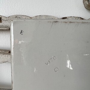 Victorian White Ironstone Scale Plate / Cutting or Cheese Board Ceramic ...