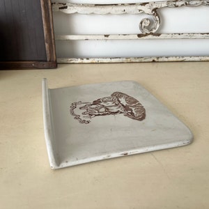 Victorian White Ironstone Scale Plate / Cutting or Cheese Board Ceramic ...