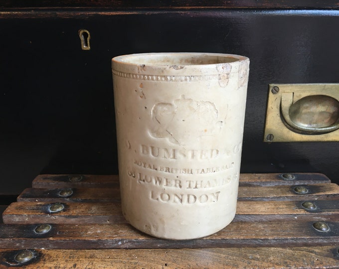 Large Antique English Stoneware Salt Crock - D Bumstead & Co Royal ...
