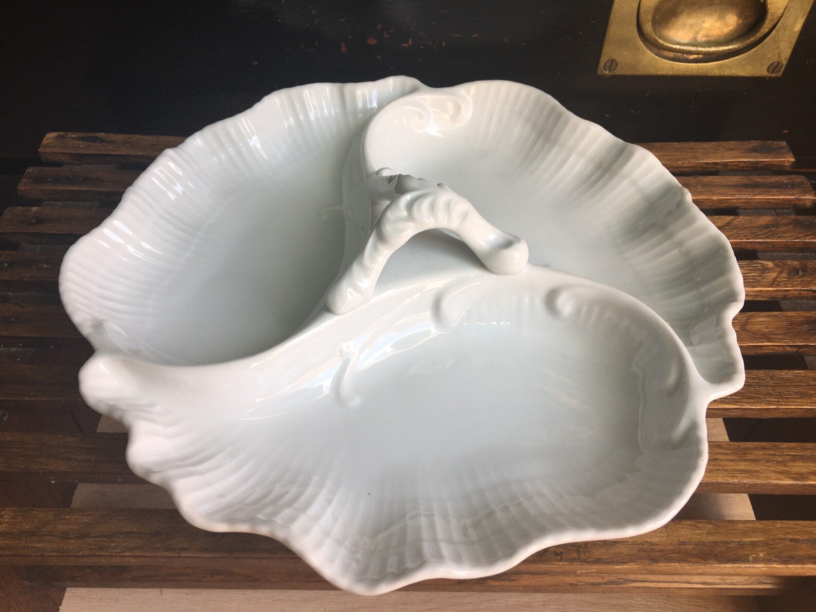 Large White Porcelain Divided Serving Tray French Porcelain | Etsy