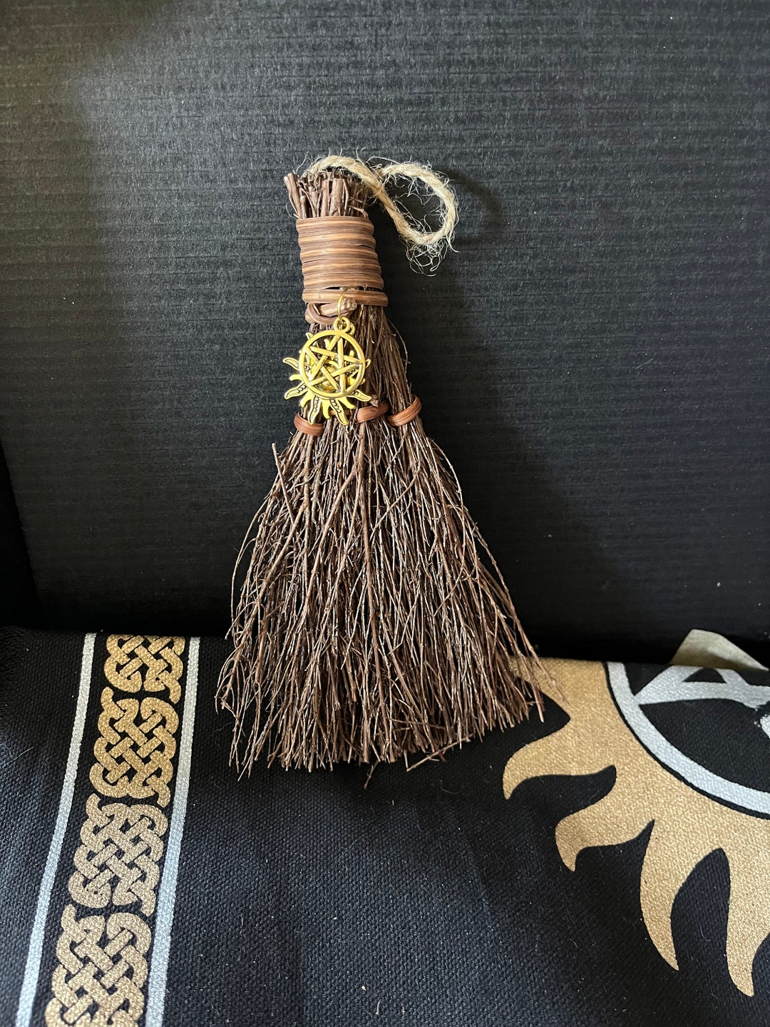 Altar Besom: Ritual Broom for Cleansing, Circle Casting Scroll - Etsy