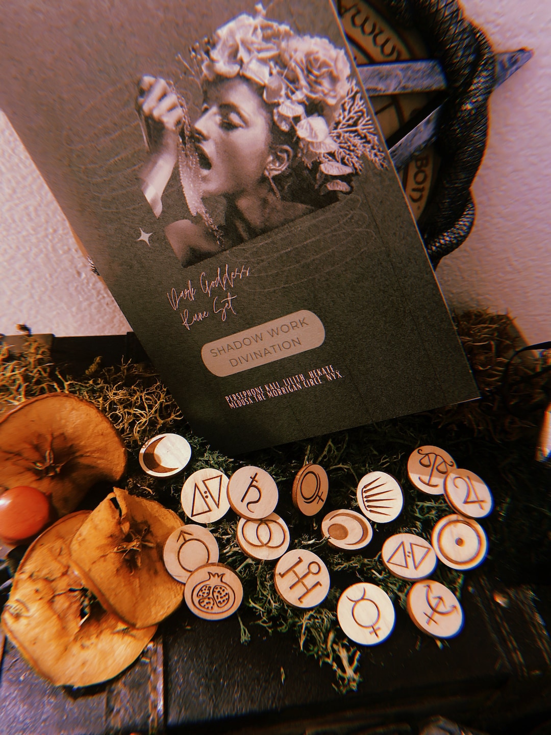 Dark Goddess Rune Set Divination Runes + Guide for Shadow Work With ...