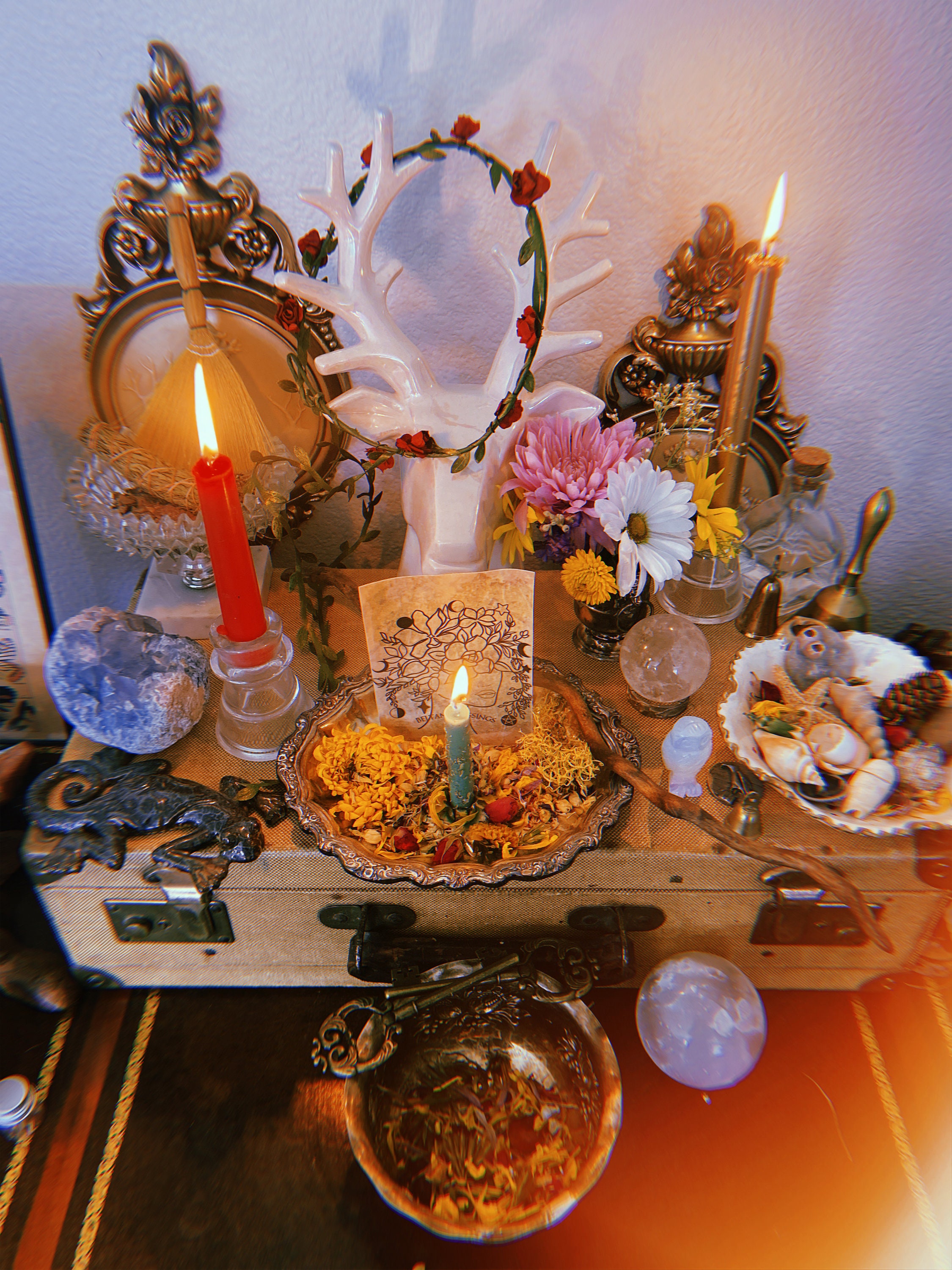 Beautiful Wiccan Altar