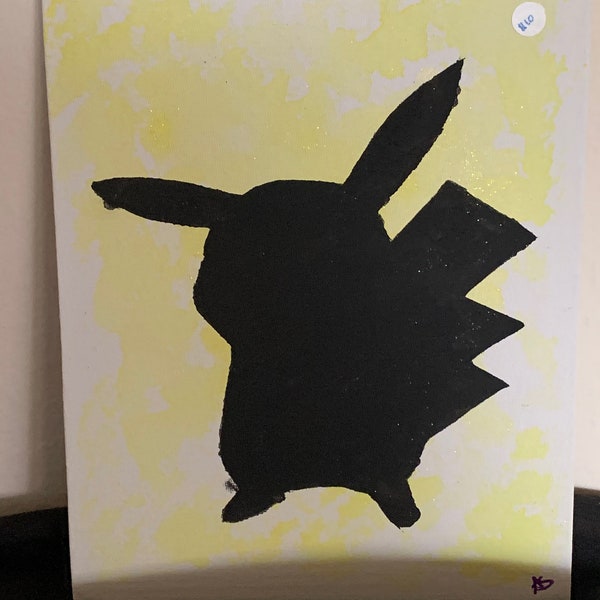 Pikachu Silhouette Painting - Etsy