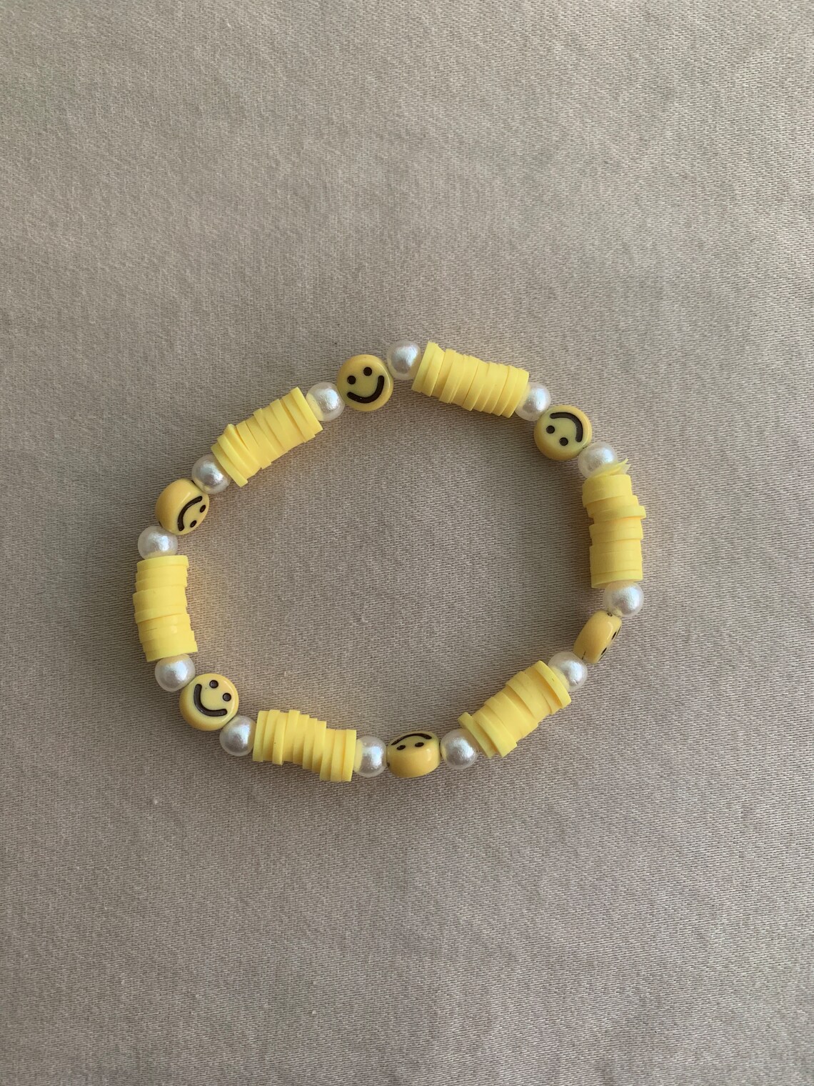 Smiley Face Clay Bracelet - Etsy