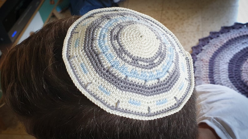 Big Pattern Yarmulke Kippaha - Etsy