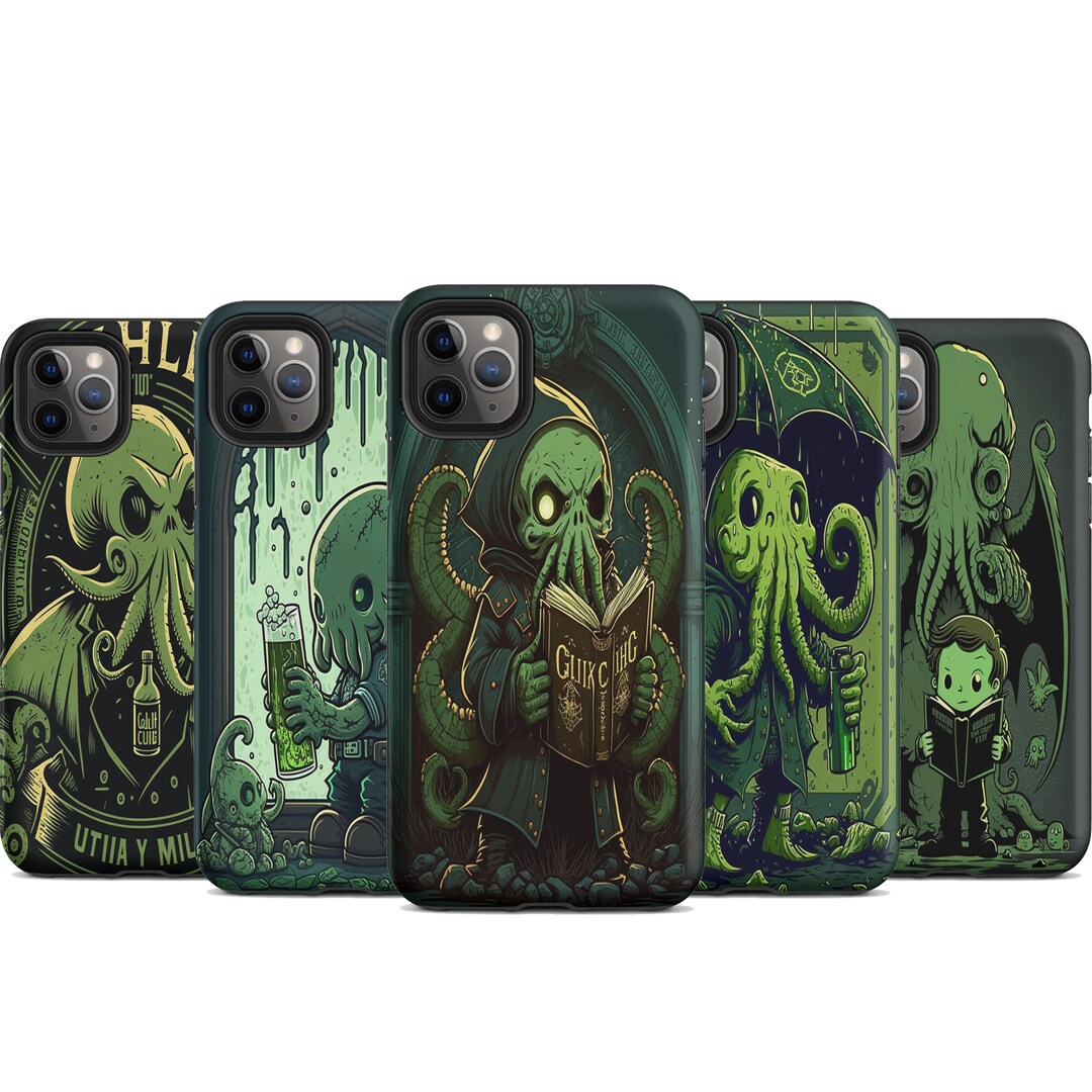 Vintage Retro Cthulhu Villain Cartoon Matte iPhone Case Gift Fantasy ...
