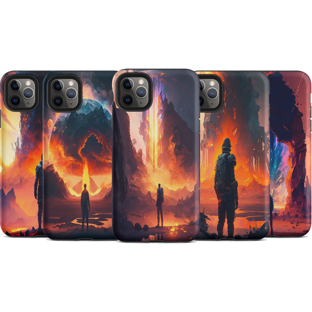 Futuristic Fire World Explosion Matte iPhone Case Gift - Etsy