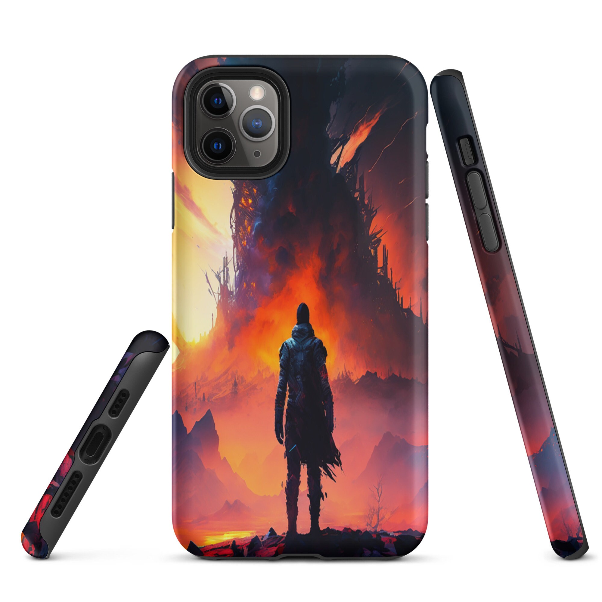 Futuristic Fire World Explosion Matte iPhone Case Gift Celestial Punk ...