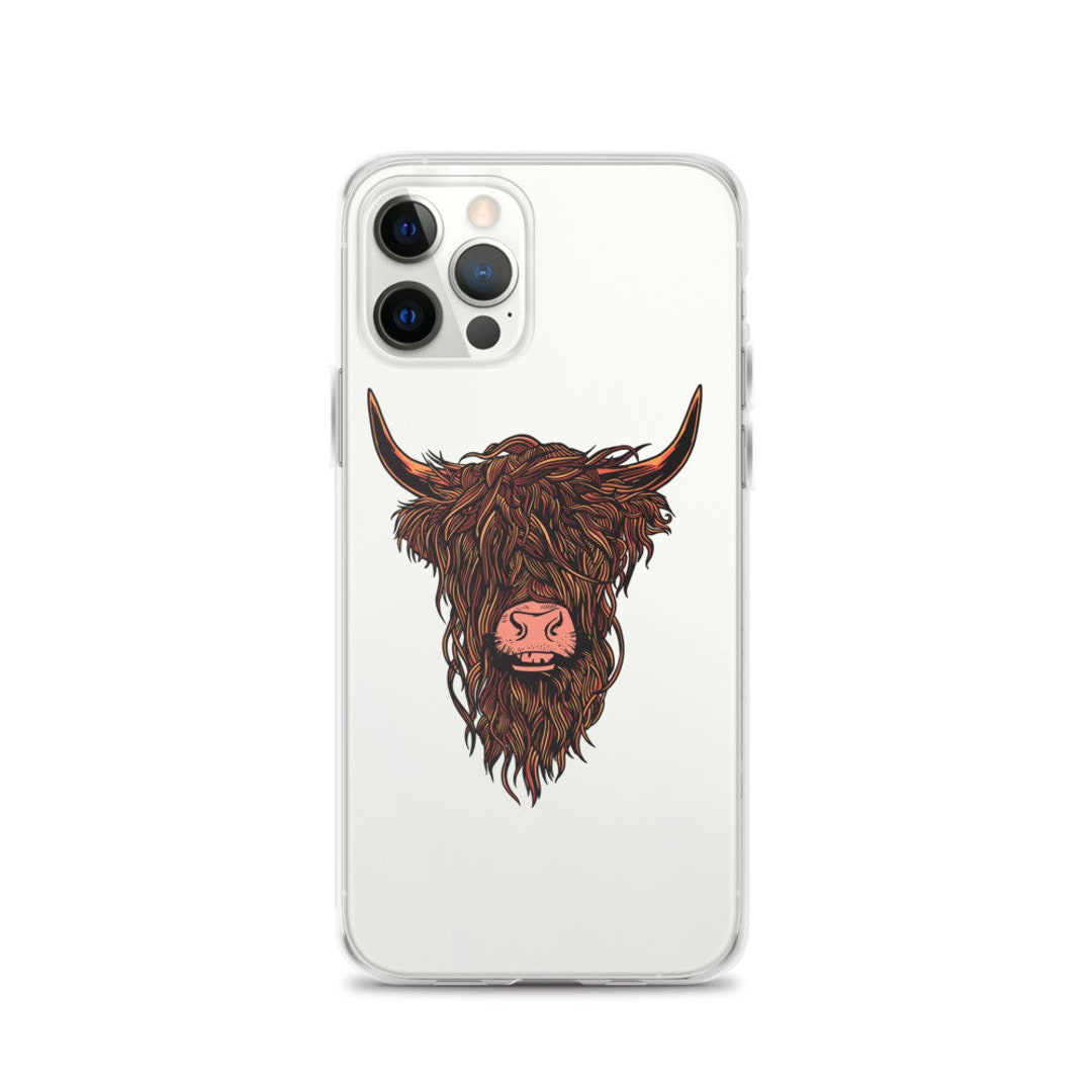 Hairy Highland Cow iPhone Case Gift Scottish Cattle Livestock Tough ...