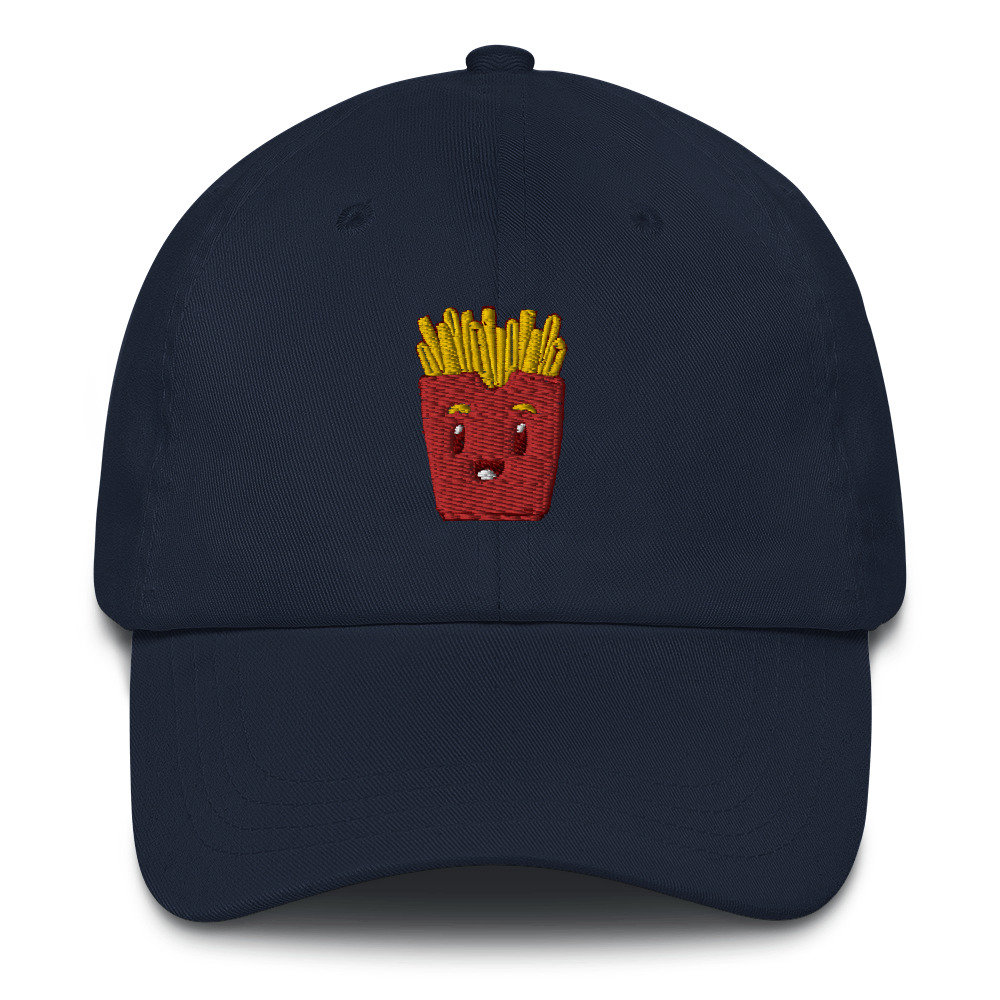 Happy French Fry Embroidered Classic Dad Hat [unisex Baseball Cap ...