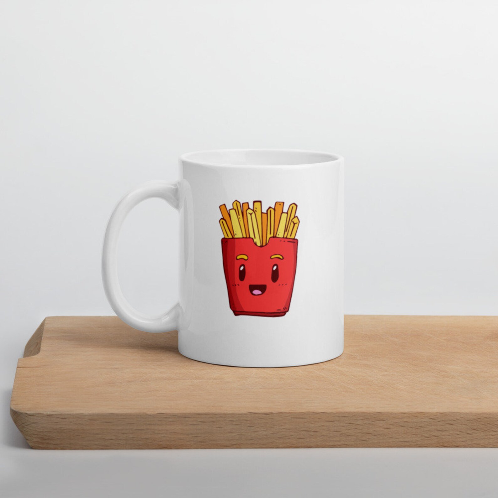 Happy French Fry Coffee Cup Funny Fast Food Mug Unique - Etsy
