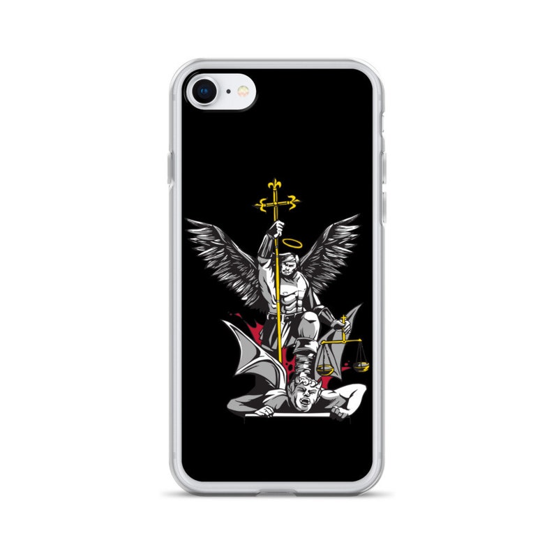 Archangel Saint Michael Killing the Devil iPhone Case Gift Tough Phone ...