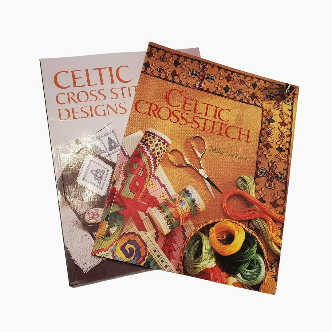 Set of 2 Celtic Cross Stitch Designs Books, Cross Stitch Patterns, Mike Vickery, Carol ...