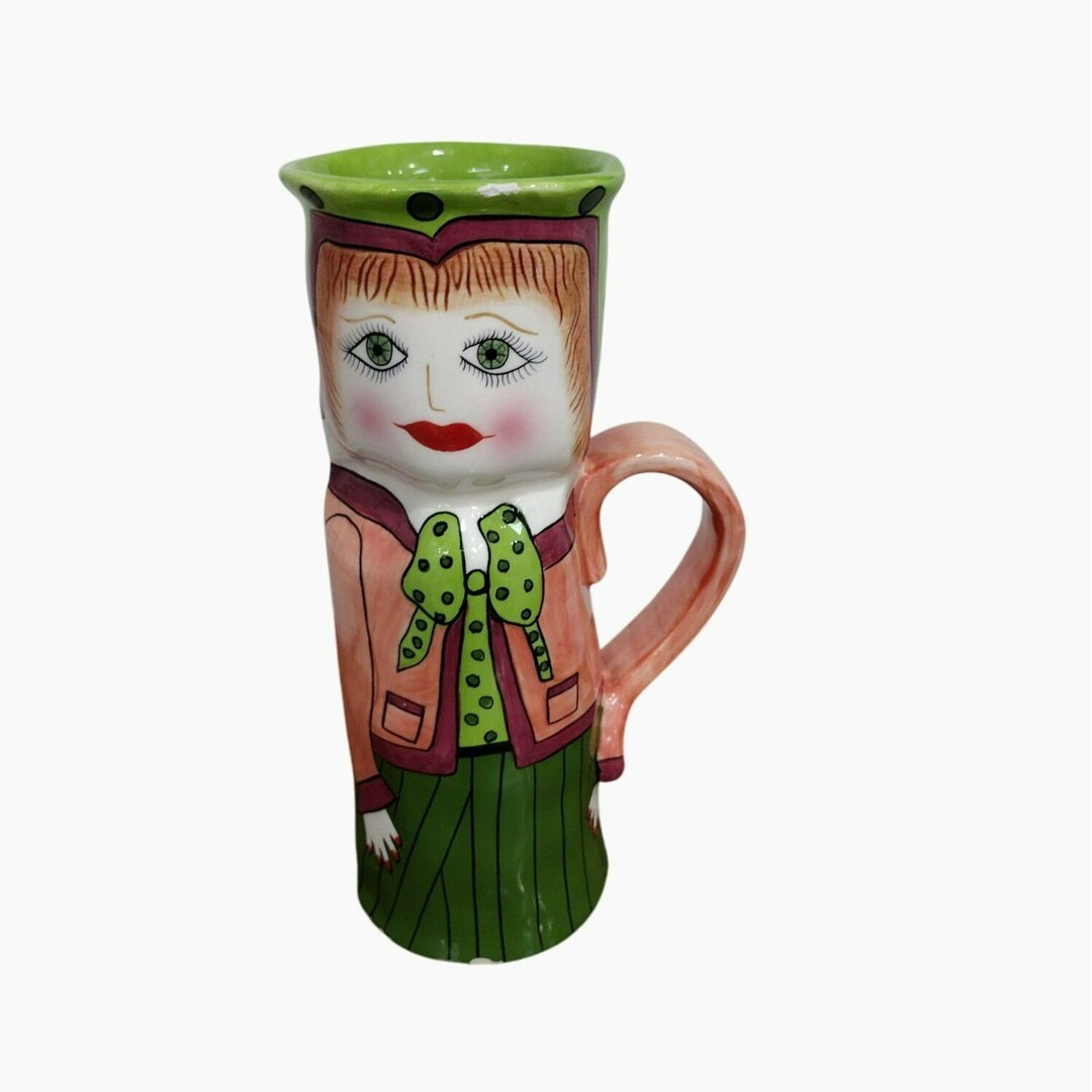 Bella Casa Mary Mocha Tall Mug, Lady Vase, Ganz, Susan Paley, 8 Inch ...