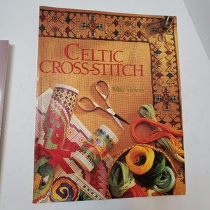 Set of 2 Celtic Cross Stitch Designs Books, Cross Stitch Patterns, Mike Vickery, Carol ...
