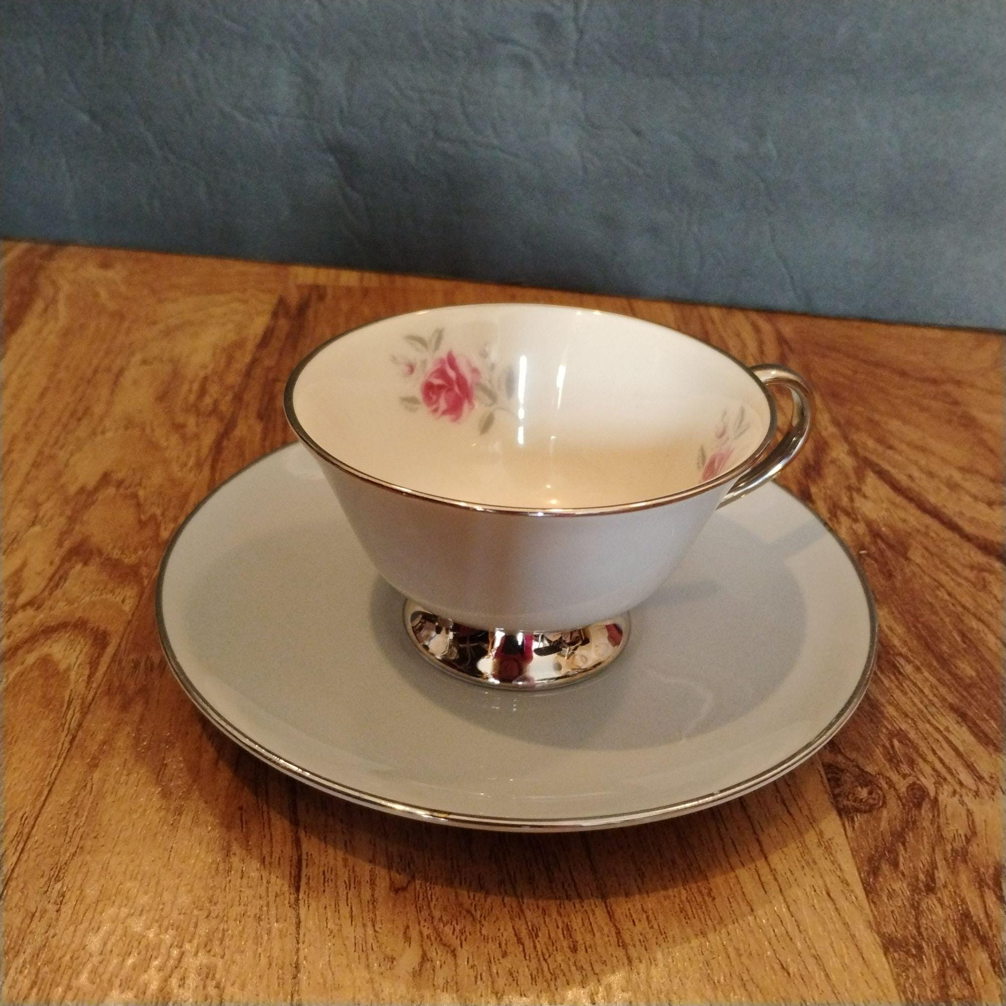 Vintage MCM China Dinnerware, 1950s, Flintridge Miramar Platinum Trim ...