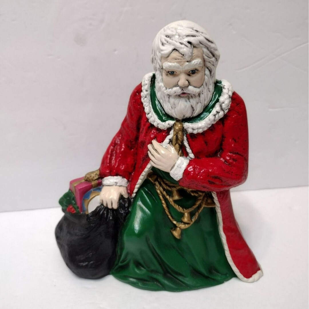 Vintage Christmas Figurine, Santa With Toy Sack, Hand Painted Santa ...