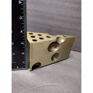 1970s Dorothy Draper Brass Swiss Cheese Wedge Pen Pencil Holder ...