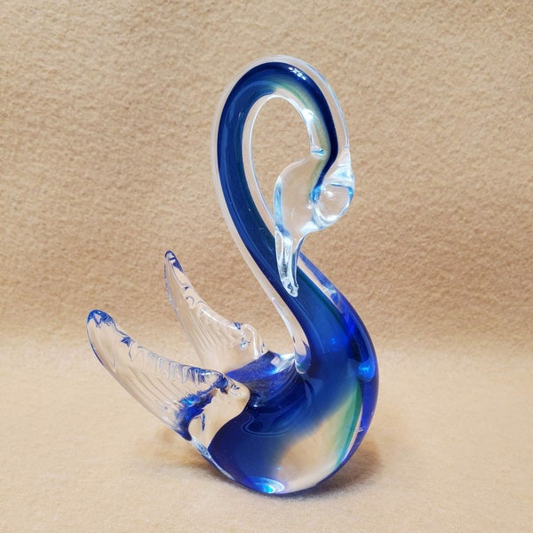 Glass Swan - Etsy