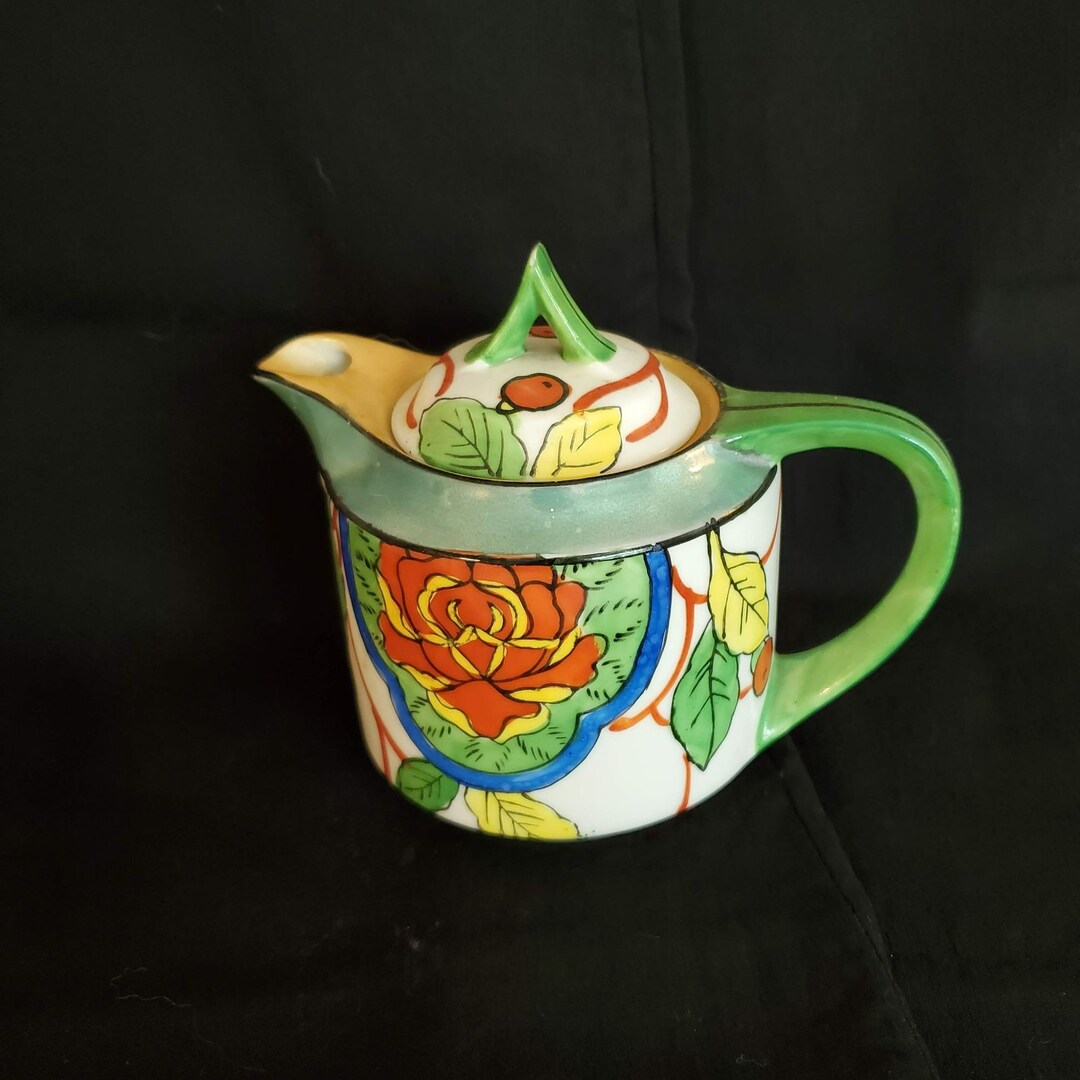 Tashiro Shoten Lusterware Teapot, Hand Painted, Chrysanthemum Design ...