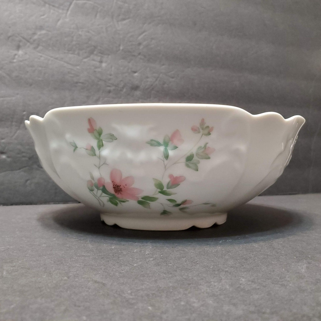 Rare Vintage Limoges China Serving Bowl, Porcelain Lafarge Pink ...