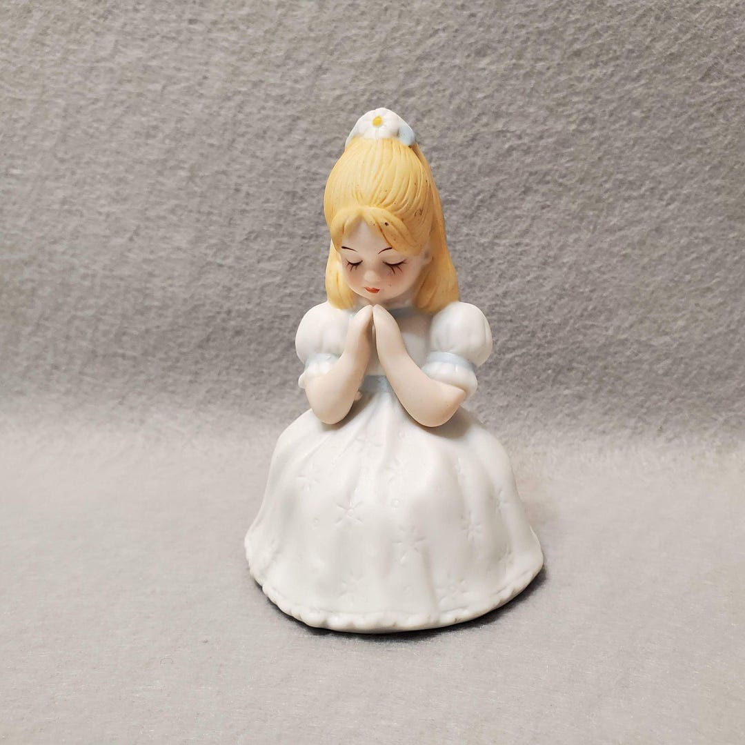 Enesco 1987 Praying Girl Figurine, Vintage Porcelain Figure, First ...