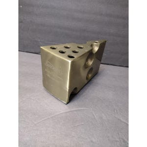 1970s Dorothy Draper Brass Swiss Cheese Wedge Pen Pencil Holder ...