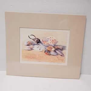 Mary Ellen Golden Art, Signed Lithograph Print, Matted, 1987, Coastal ...