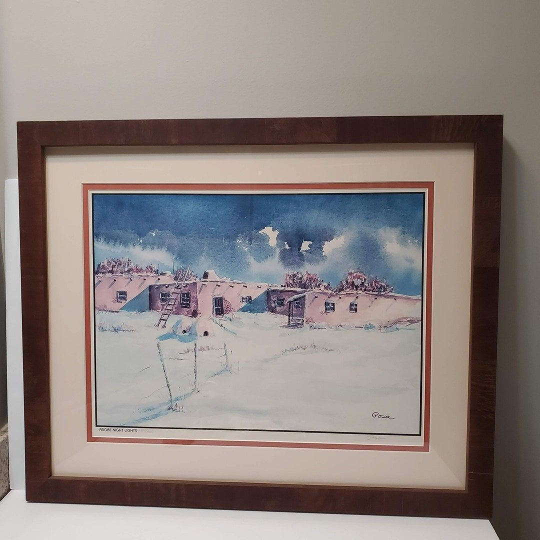 Ed Posa Art, Framed Matted Print, Signed, Limited Edition, Adobe Night ...