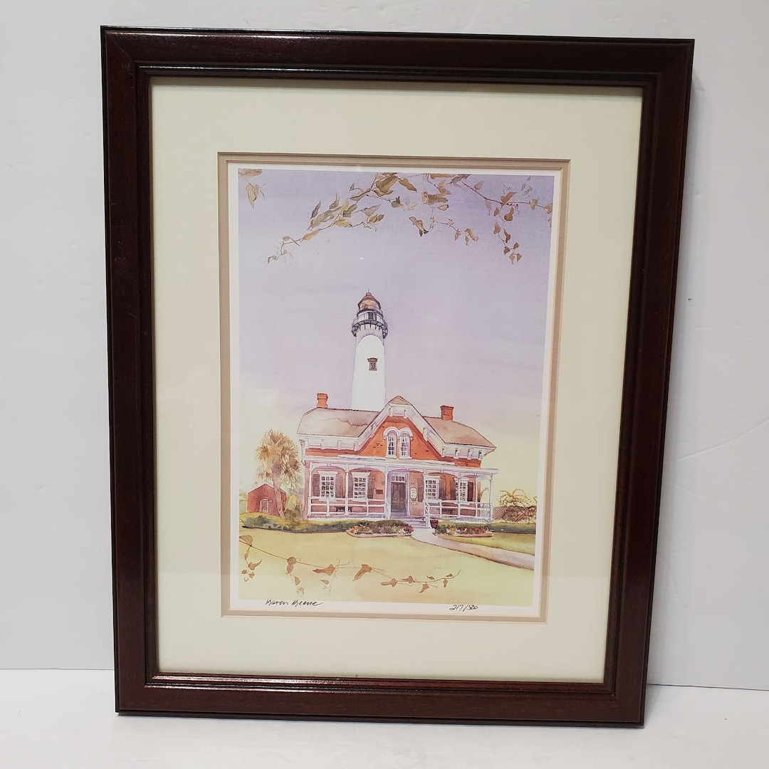 Limited Edition Karen Keene Lighthouse Print, Framed Artwork, 16x13, St ...