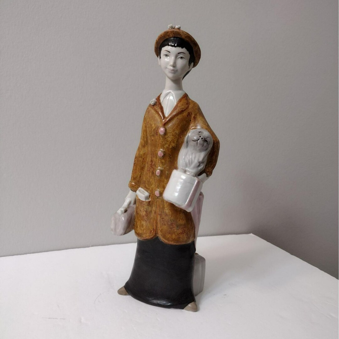 Rare Vintage NALDA Porcelain Figurine, Early Lladro Brothers, Lady With ...