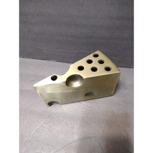 1970s Dorothy Draper Brass Swiss Cheese Wedge Pen Pencil Holder ...