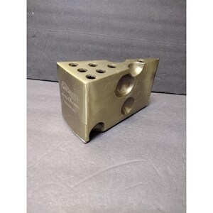 1970s Dorothy Draper Brass Swiss Cheese Wedge Pen Pencil Holder ...