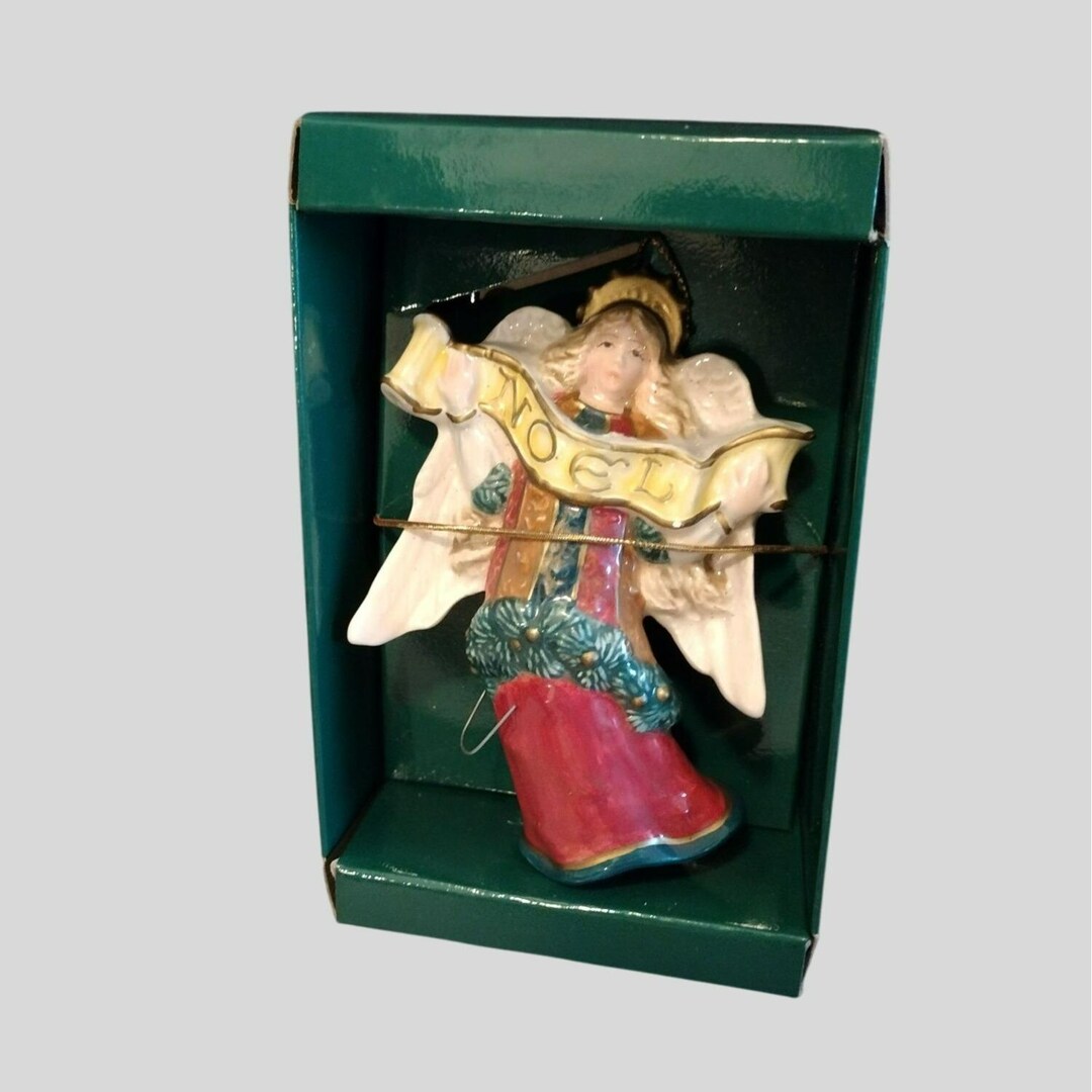 Fitz & Floyd Heirloom Collection Angel Ornament NOEL Christmas Holiday ...