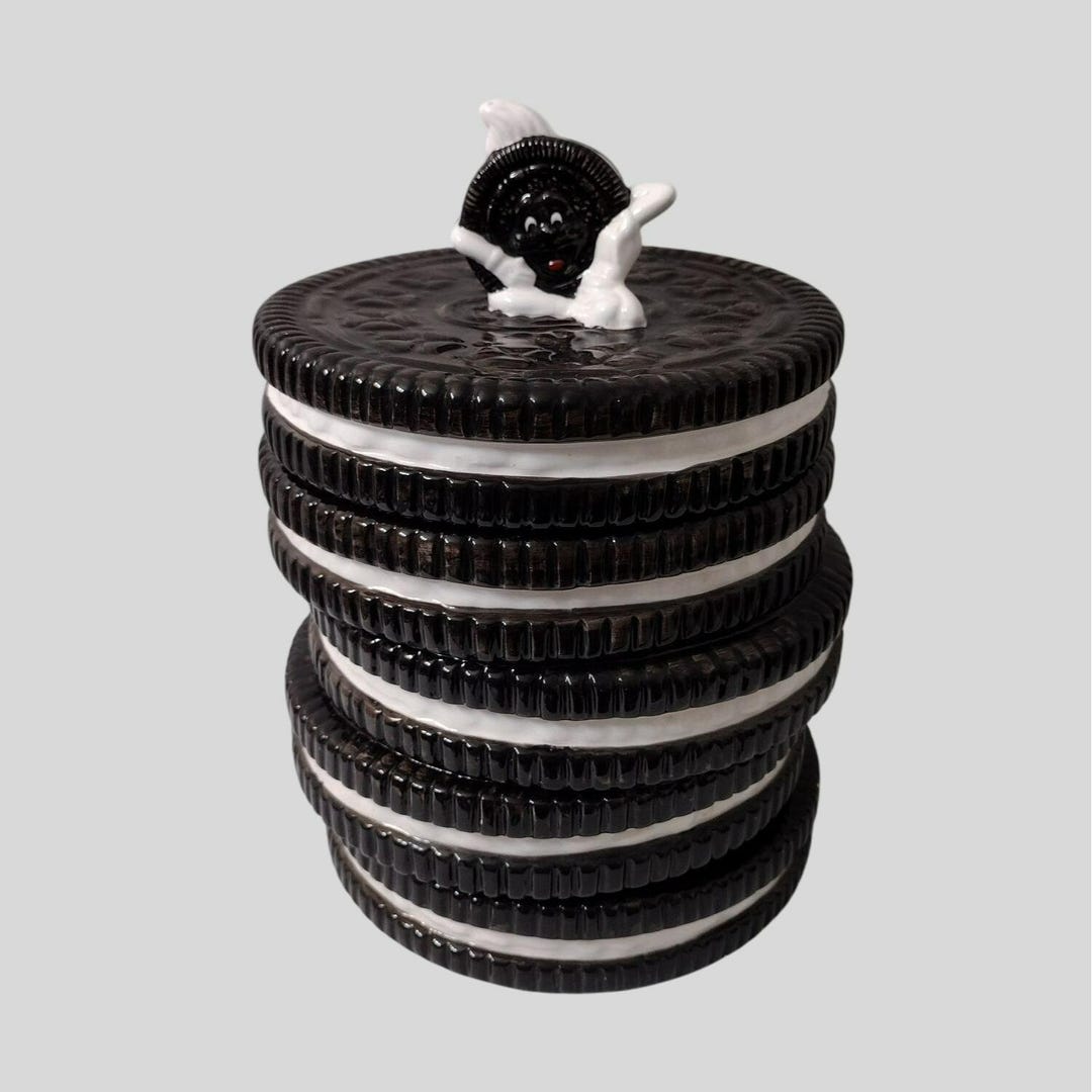 Vintage OREO Cookie Jar by Nabisco, 1970s, Ceramic, Collectible, Block ...