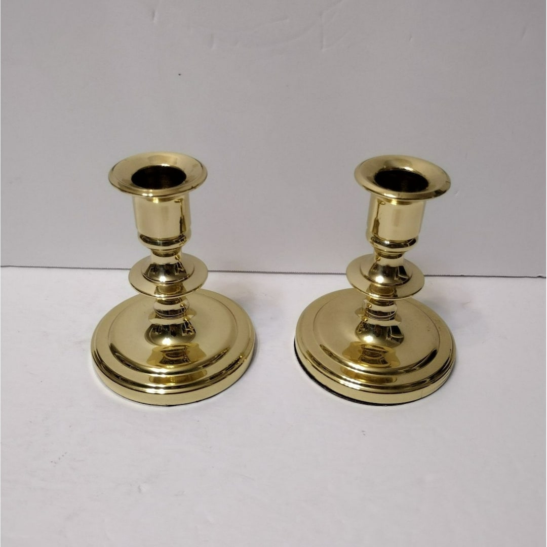 Vintage Baldwin Brass Candlesticks, Pair, Georgetown, No 7220, 4 Inch ...