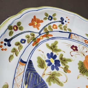 Garofano Antique Italian Platter, 15 Inch Serving Dish, Faience Pottery ...