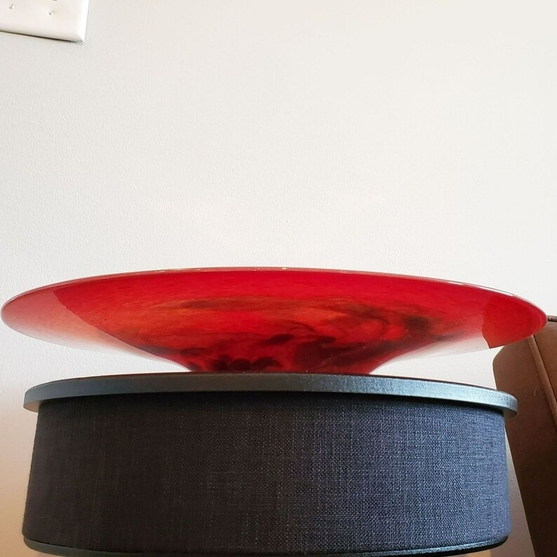 Large Art Glass Centerpiece Platter 17 Inch Murano Style - Etsy