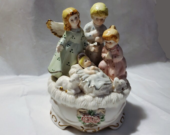 Vintage Nativity, Music Box, Musical Nativity, Cracker Barrel, O Come ...
