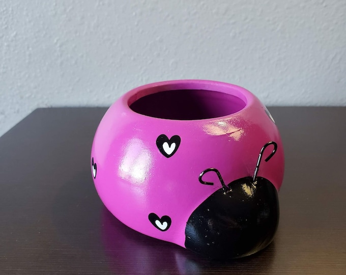 Rocket Farms Ladybug Planter, Purple Love Bug, Ladybug Plant Pot ...