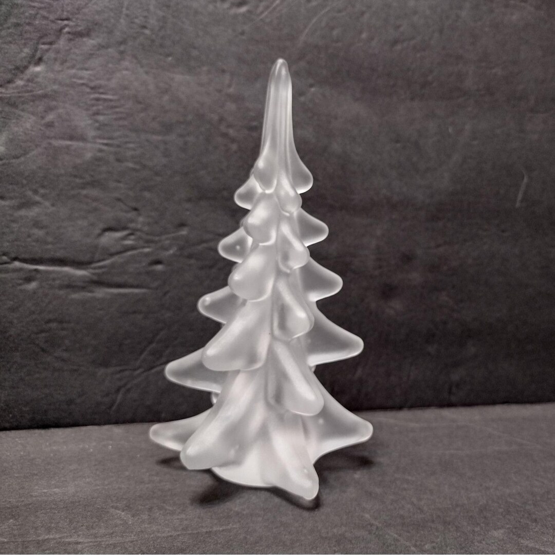 Vintage 7 Art Frosted Satin Glass Christmas Tree Statue Figurine ...