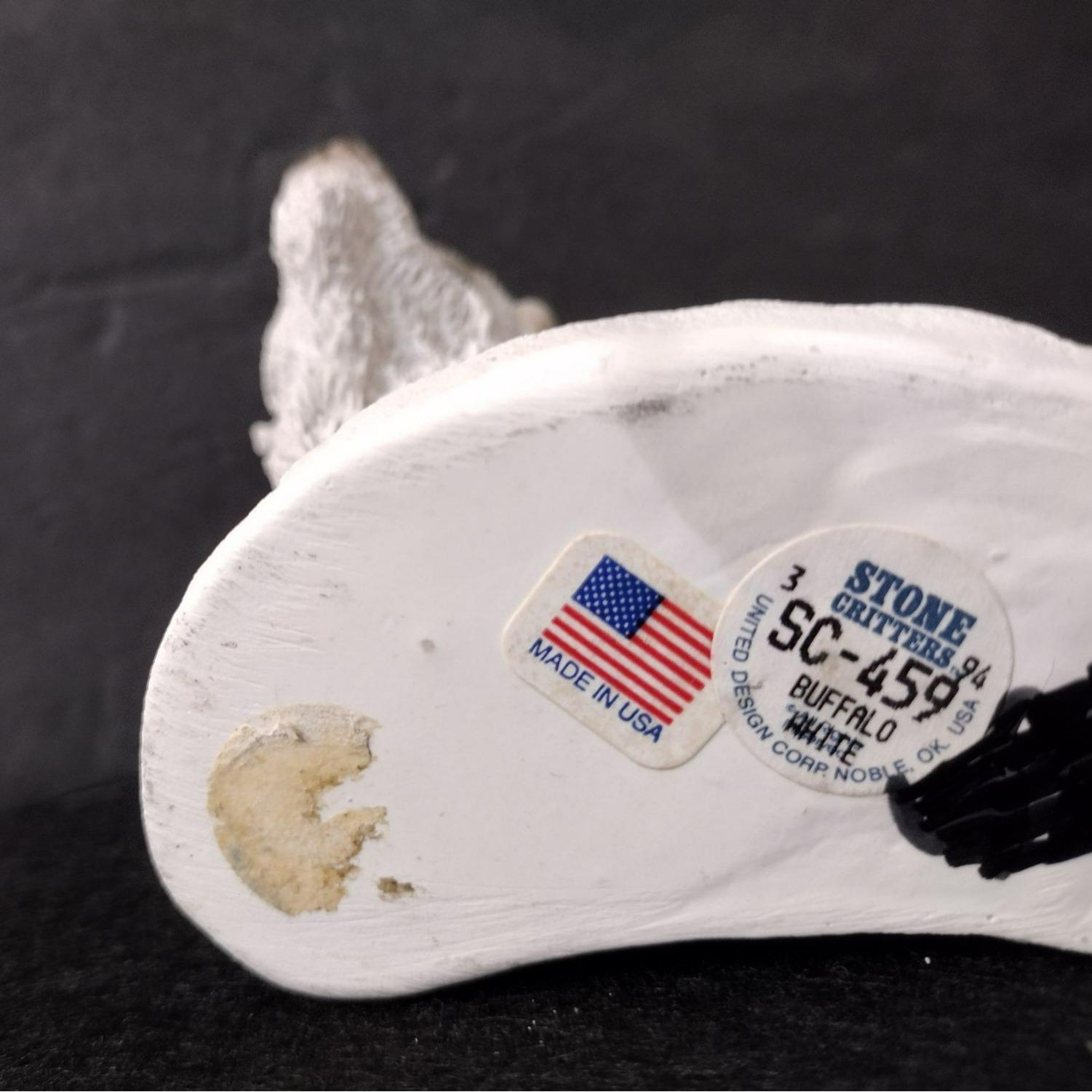 Stone Critters White Buffalo Figurine, SC-459, UDC, Vintage 1992, 4 ...