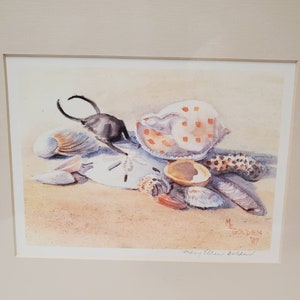 Mary Ellen Golden Art, Signed Lithograph Print, Matted, 1987, Coastal ...