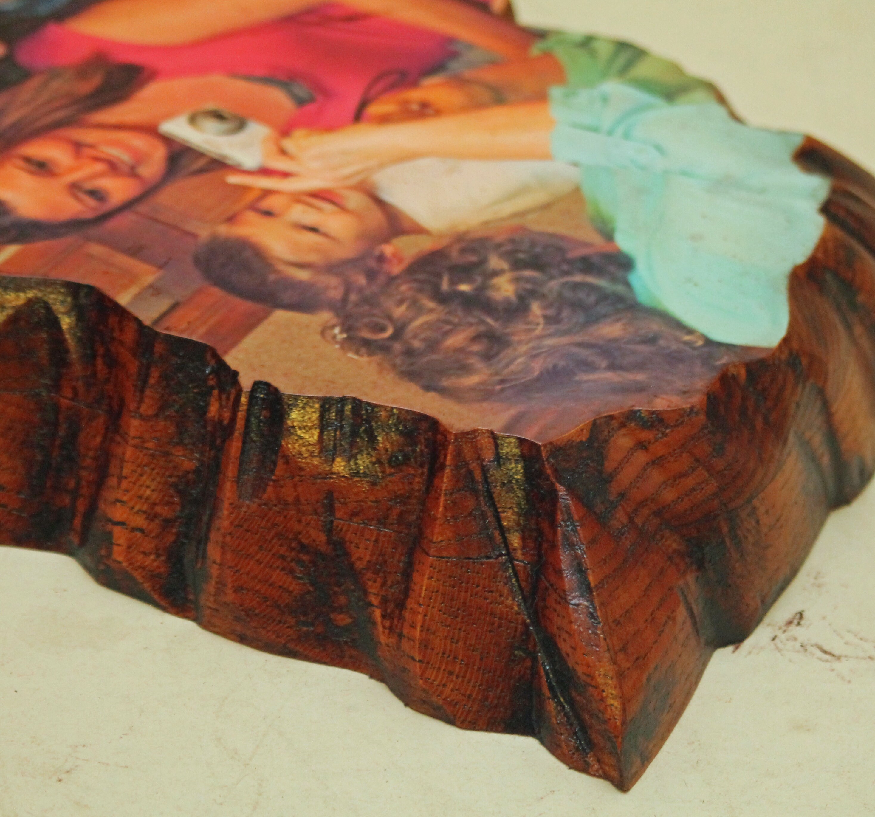Beautiful Live Edge Naturally Finished Photo Frame Designed to Show off ...