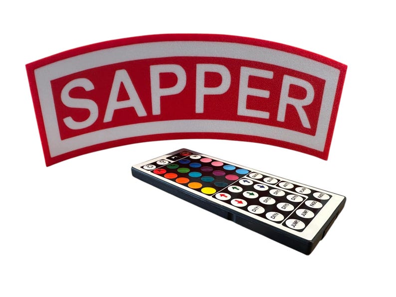 US Army Sapper Tab Light Box - Desk Decor - Wall Hanging Light - 3d ...