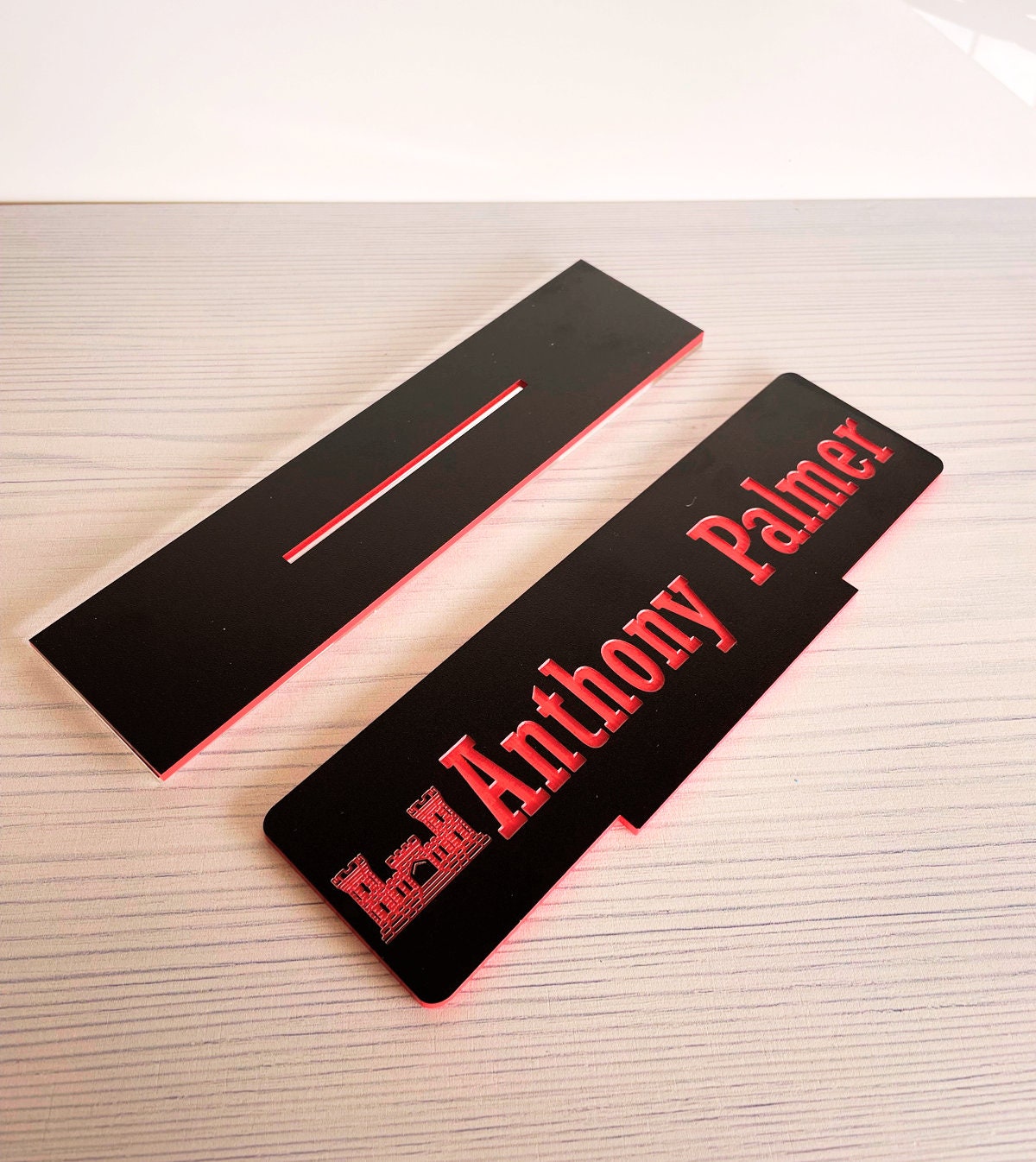 Engineer Desk Name Plate Custom, Personalized Engraved Acrylic Military ...