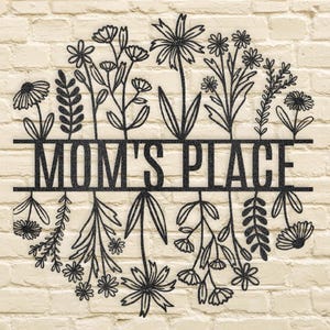 Wildflowers Personalized Metal Art Sign,custom Flowers Metal Art ...